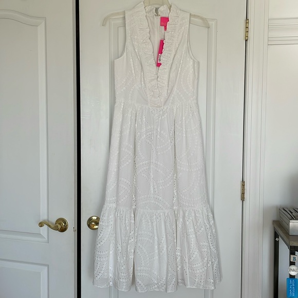 Lilly Pulitzer | Dresses | Nwt Lilly Pulitzer Resort White Swirl Eyelet ...